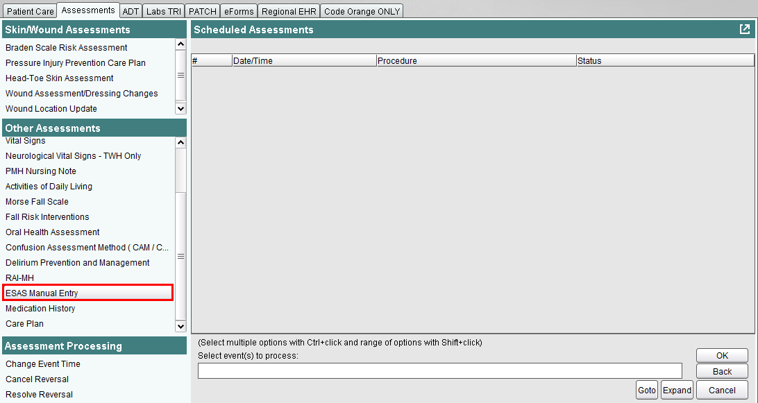 ASM - ESAS Assessment