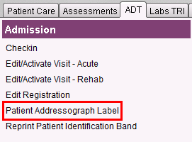 RNs - Printing Patient Labels