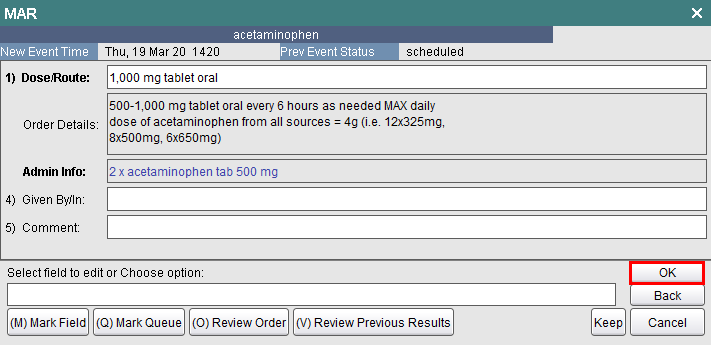 MAR - Dose Range Orders