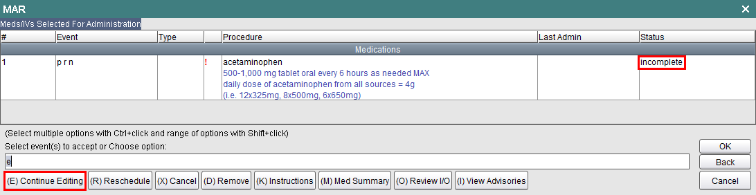 MAR - Dose Range Orders